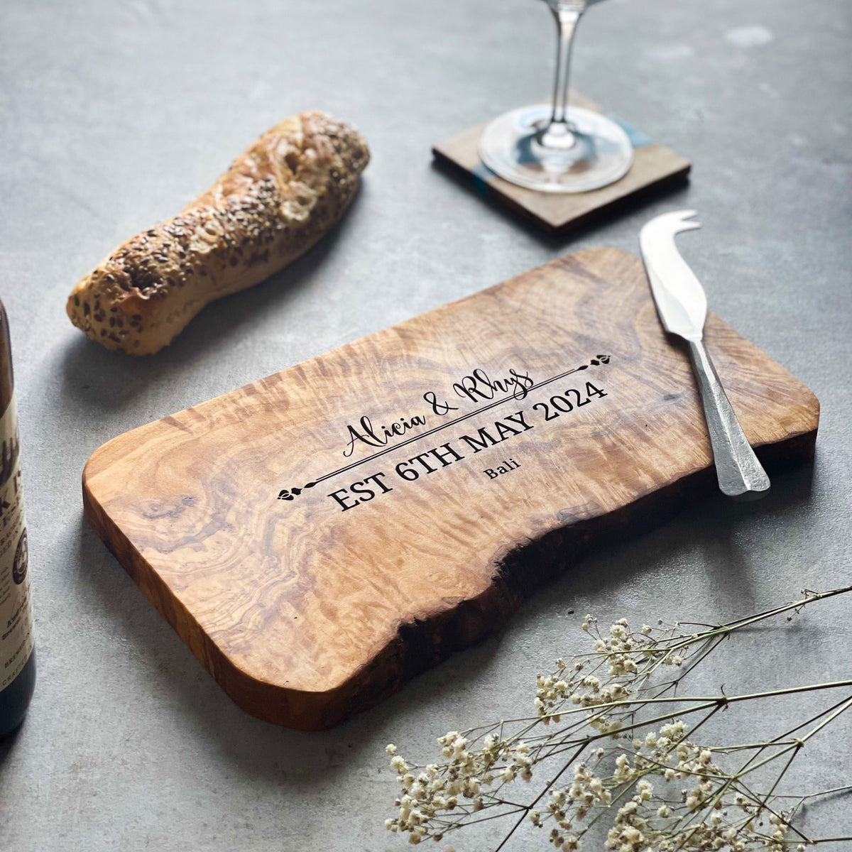 Personalised Rustic Wooden Cheese/Chopping Board - Unique Gift – The ...
